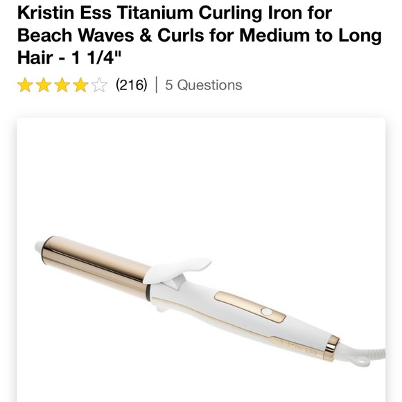 Kristen Ess | Accessories | Kristin Ess Titanium Curling Iron For Beach ...